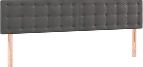 Čelo postele s LED tmavě šedé 180x5x78/88 cm samet 3122107