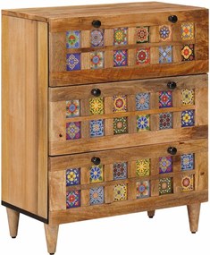 Servírovací skříň 3 ks 60 x 33,5 x 75 cm Masivní mangové dřevo 3310095