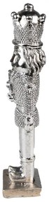Vánoční dekorace Louskáček Stříbrný 5*4*16 cm – 5x4x16 cm