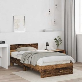 Rám postele s čelem s čelo Staré dřevo 203 x 104 x 70 cm 3376050