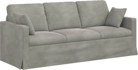 Set pohovek 2 ks Světle šedá samet 3407595