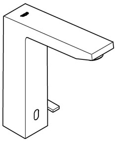 GROHE 36440000 - Infra elektronická umyvadlová baterie EUROCUBE E DN 15 chrom