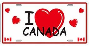 Cedule značka I Love Canada