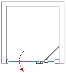 Roth GDNL1/1400 sprchové dveře jednokřídlé 140 x 200,7 cm 134-140000L-00-02 levé brillant / transparent