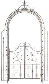 Pergola na popínavé rostliny GS22232 s brankou - Bronzová