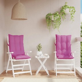 Podušky na židli s vysokým opěradlem 2 ks růžové látka oxford - Default Title