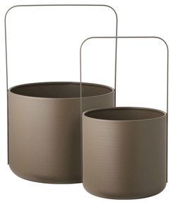 House Nordic Set dvou květináčů FLOWERPOT hnědý