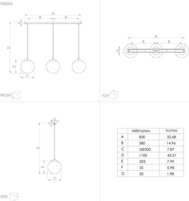 Eglo 900395 - Lustr na lanku RONDO 3xE27/40W/230V