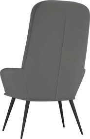 Relaxační křeslo tmavě šedé samet 341195