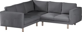 Potah na pohovku IKEA Norsborg rohová 4-místná barva šedá látka pletený vzor