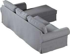 Potah na pohovku IKEA Ektorp 2-místná s lenoškou barva šedá látka sametová
