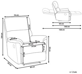 Čalouněné hnědé křeslo EVERTON Beliani
