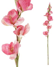 Umělá květina Gladiola růžová, 10 x 85 x 10 cm