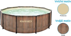 Bazén Florida 3,05x0,91 m se skimmerem - motiv TEAK