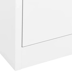 Petromila Kancelářská skříň bílá 90 x 46 x 103 cm ocel