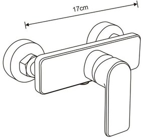 Mexen Sven sprchový set s dešťovou sprchou a sprchovou baterií Cetus, chromová, 744340262-00