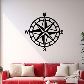 dřevo života Dřevěná dekorace na zeď KOMPAS Zvolte rozměr (cm): 80x80, Zvolte barvu dekoru: Bílá