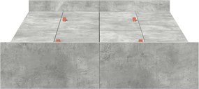 Rám postele s úložným prostorem Betonově šedá 120 x 190 cm 3335328