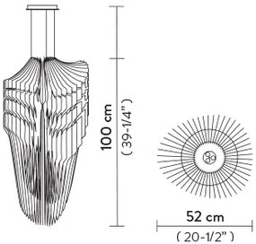 Slamp Závěsné svítidlo AVIA M Barva: Bílá