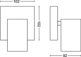 Philips Kosipo černá / Bodové svítidlo / 1x GU10 / 5,5 W / bez zdroje