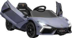 Dětské elektrické autíčko AIYAPLAY 12V s dálkovým ovládáním 2.4G, elektrické vozidlo s LED světly, USB/MP3 připojením, křídlovými dveřmi, odpruženými