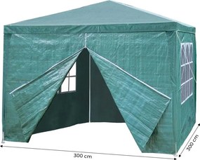 Skládací zahradní párty stan ELYPSO 3x3 m zelený