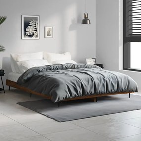 vidaXL Rám postele 135 x 190 cm kompozitní dřevo [832292] Barva: hnědý dub