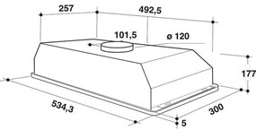 Whirlpool WCT64FLYX Vestavný odsavač par