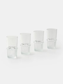 Sinsay - Sada sklenic s reliéfním vzorem 4 pack - clear