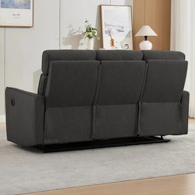 Sedací sestava BRAVEN 3+1+1 s FUNKCÍ RELAX | tmavě šedá látka | EXTRA POHODLNÉ