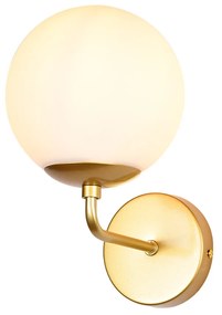 Smarter 01-3147 nástěnné svítidlo Bowling, matně zlaté, 1xE27, ø15cm