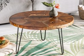 Designový konferenční stůl Mappe 70 cm teak