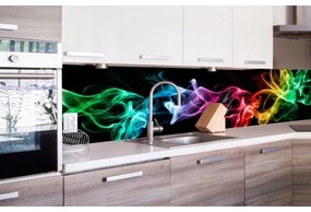 DIMEX | Fototapeta do kuchyně Černý kouř KI-260-081 | 260 x 60 cm | vícebarevná, černá