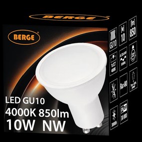 ECOLIGHT SADA 10x LED žárovek GU10 10W Premium - neutrální bílá