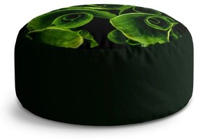Sablio Taburet Circle Zelené listy: 40x50 cm