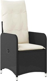 9dílný zahradní bistro set s poduškami černý polyratan 3276982
