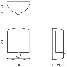 Philips 16465/93/16 - LED venkovní světlo s čidlem MYGARDEN STOCK LED/6W IP44