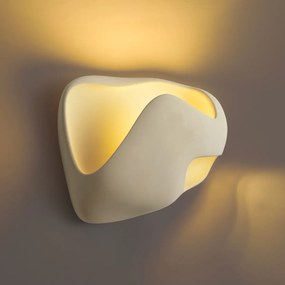 Japandi nástěnná lampa krémová 30cm - Pietra