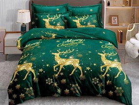 Povlečení z mikrovlákna EMERALD DEER zelené Rozměr povlečení: 70 x 80 cm | 140 x 200 cm