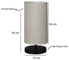 Stolní lampa Talis krémová