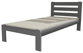 Dřevěná postel VMK 1A 120x200 borovice masiv - šedá