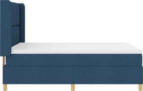 Postel s boxspringem s čelo Modrá 160 x 200 cm textil 3341909