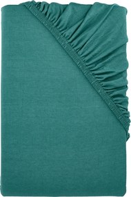 Livarno® Žerzejové napínací prostěradlo, 90-100 x 200 cm (tmavě zelená)