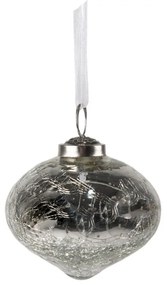 Vánoční cetka stříbrná 7 cm – 7x7 cm