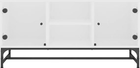 vidaXL TV skříňka se skleněnými dvířky 102 x 37 x 50 cm [836532] Barva: Betonová šedá