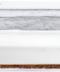 SENSILLO dětská matrace pohanka-molitan-kokos 120x60 cm LUXE bílá
