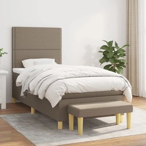 Box spring postel s matrací taupe 90x190 cm textil 3137041