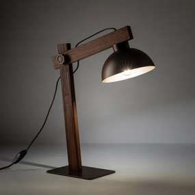 Stolní lampa OSLO 1xE27/15W/230V ořech/hnědá