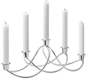 Svícen Harmony na 5 svíček, nerezová ocel - Georg Jensen