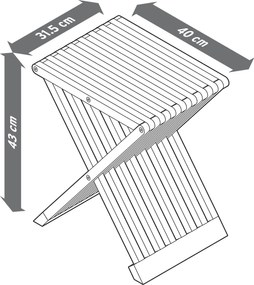 Tchibo - Skládací stolička - barva: hnědá